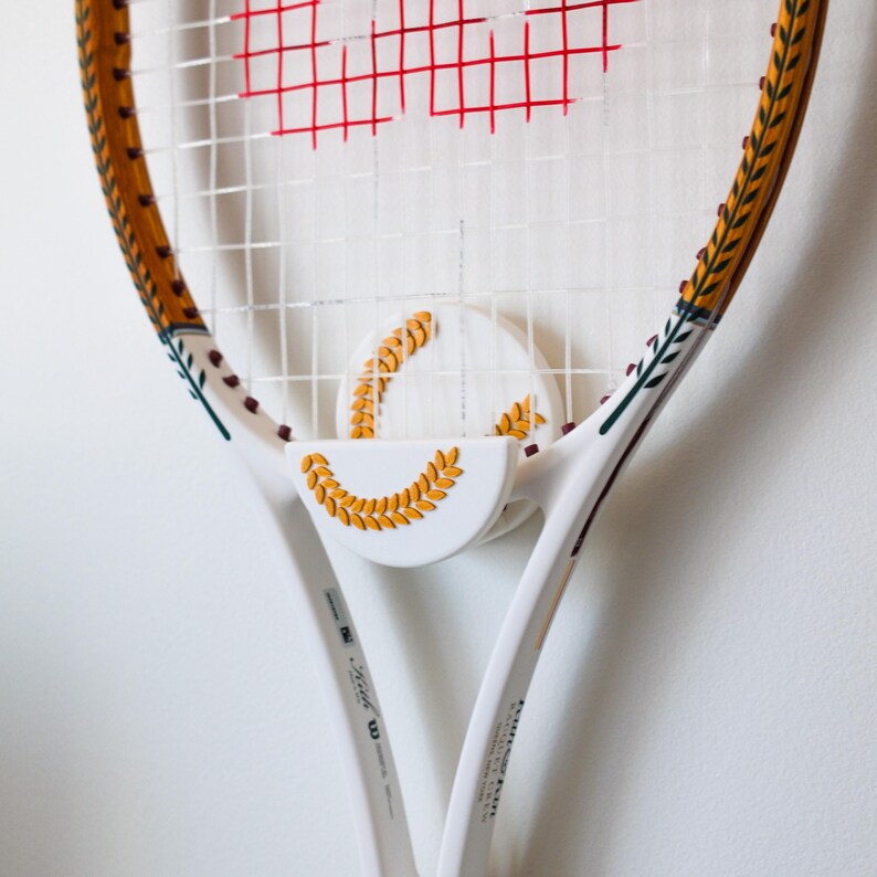 Mediterranean Style Tennis Racquet Hanger, Easy Stick-on Wall Mount ...