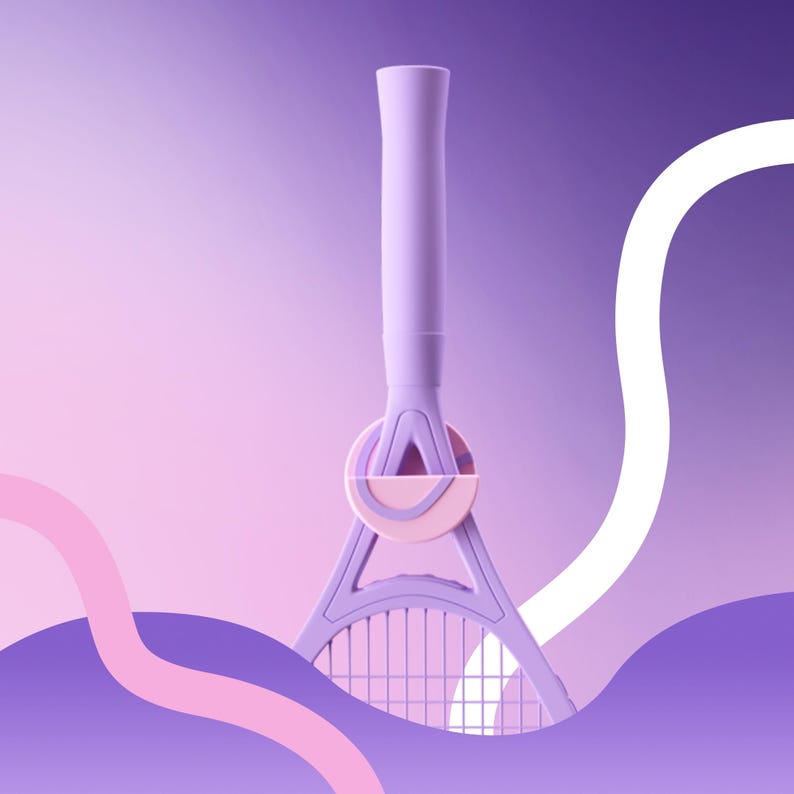 Roland Garros Purple Tennis-ball Shape Wall Hook, Tennis Racquet Hanger ...