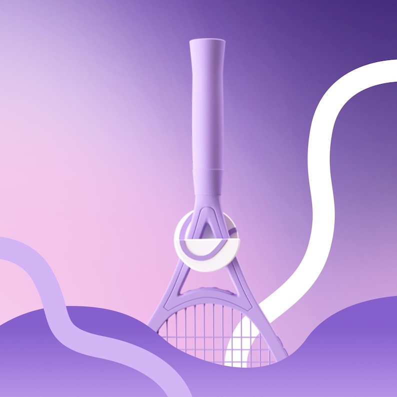 Roland Garros Purple Tennis-ball Shape Wall Hook, Tennis Racquet Hanger ...