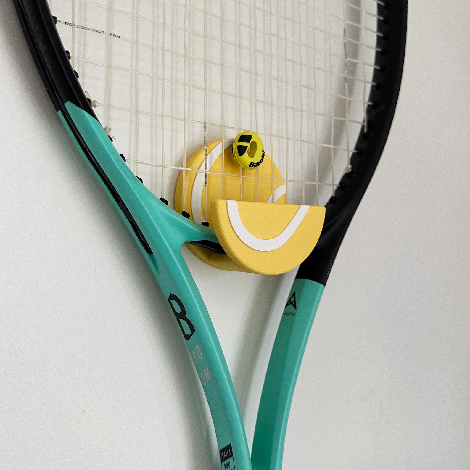 Minimalist Vibrant Tennis Ball Shape Wall Hook, Tennis Racquet Hanger ...