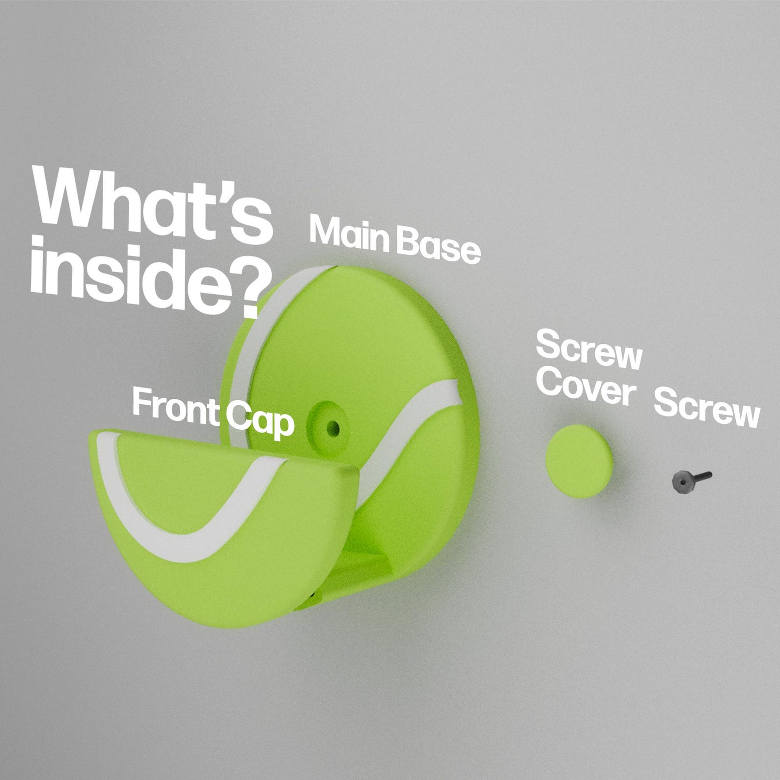 Heavy Duty Tennis Racquet Wall Mount, Tennis Racket Hanger, Home Gym ...