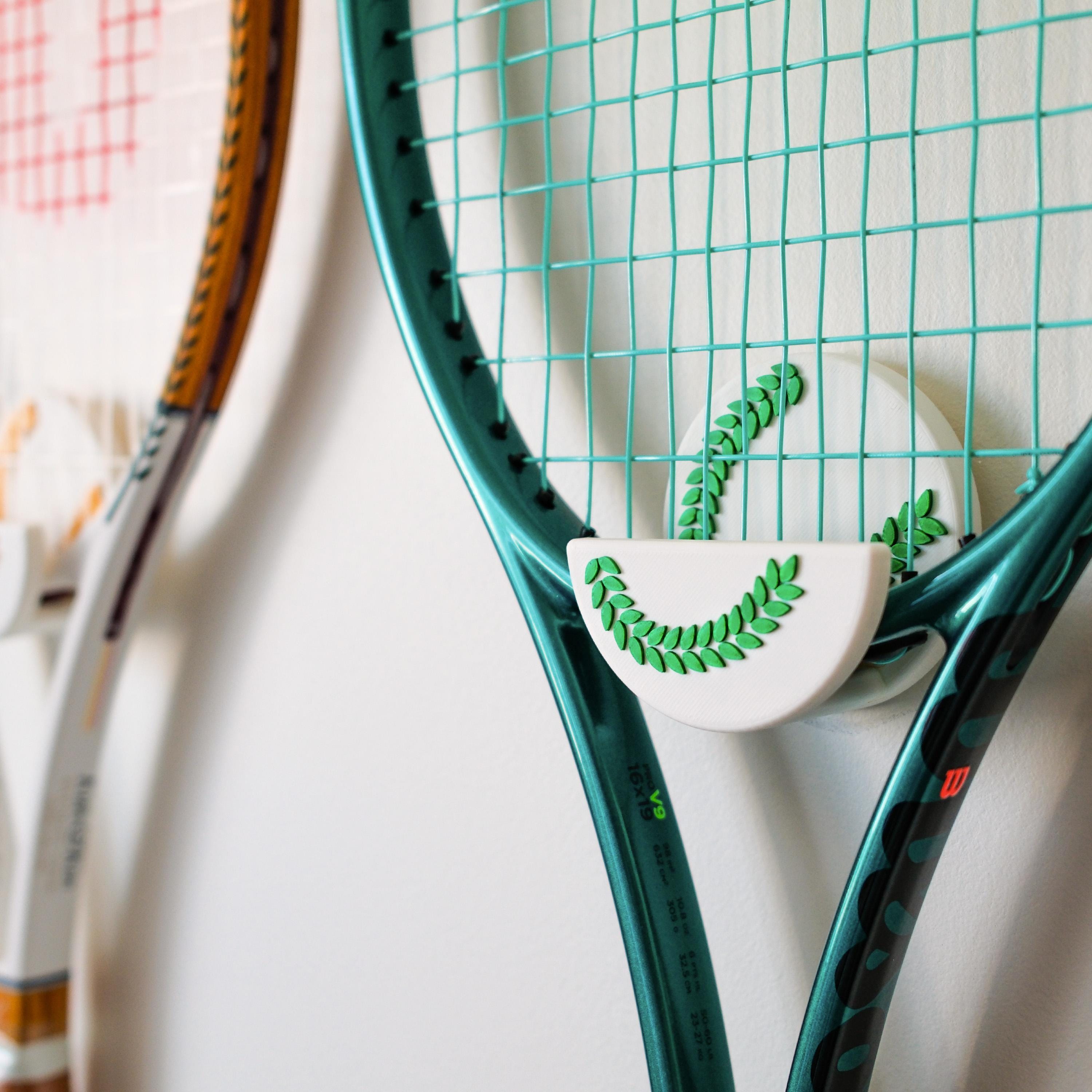 Mediterranean Style Tennis Racquet Hanger, Easy Stick-on Wall Mount ...