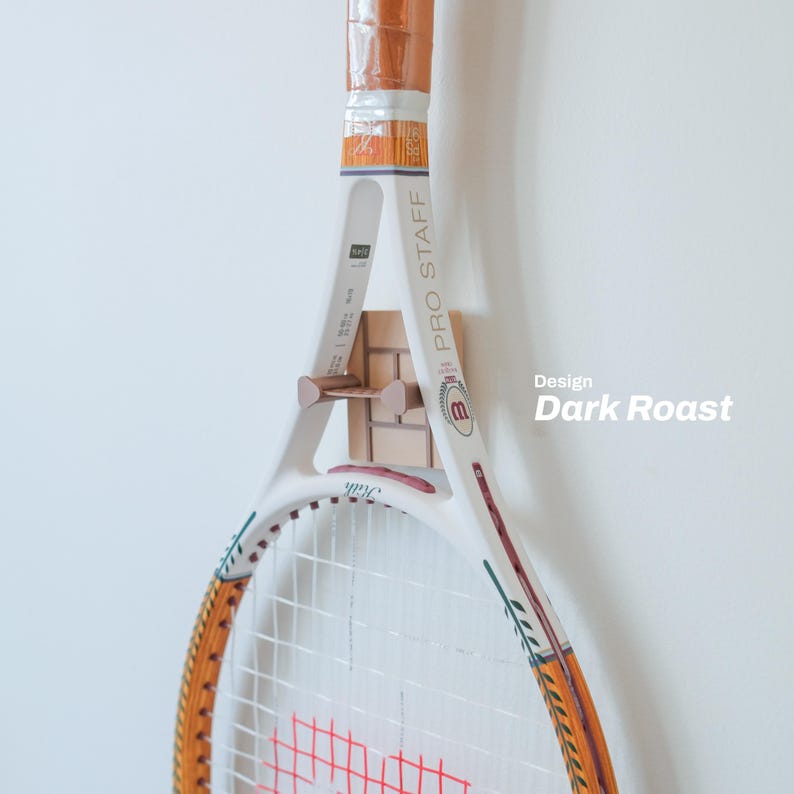 Fall Minimalist Tennis Racquet Wall Hook, Easy Stick On, Tennis Court ...