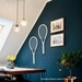 Modern Easy Stick-on Tennis Racket Hanger, Tennis Ball Shape Wall Hook ...