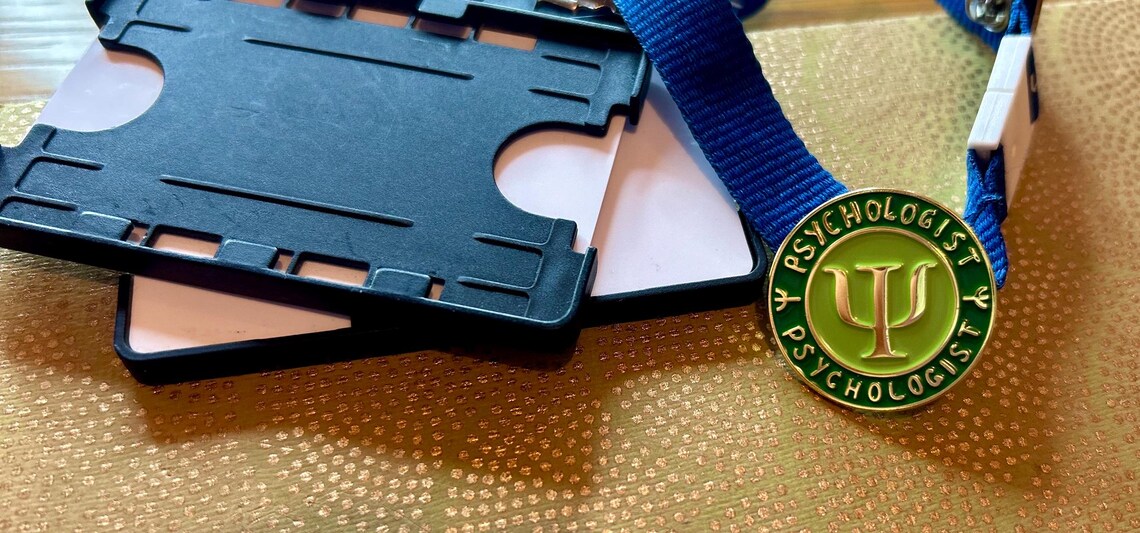 Psychologist Enamel Pin Lanyard Badge - Etsy UK