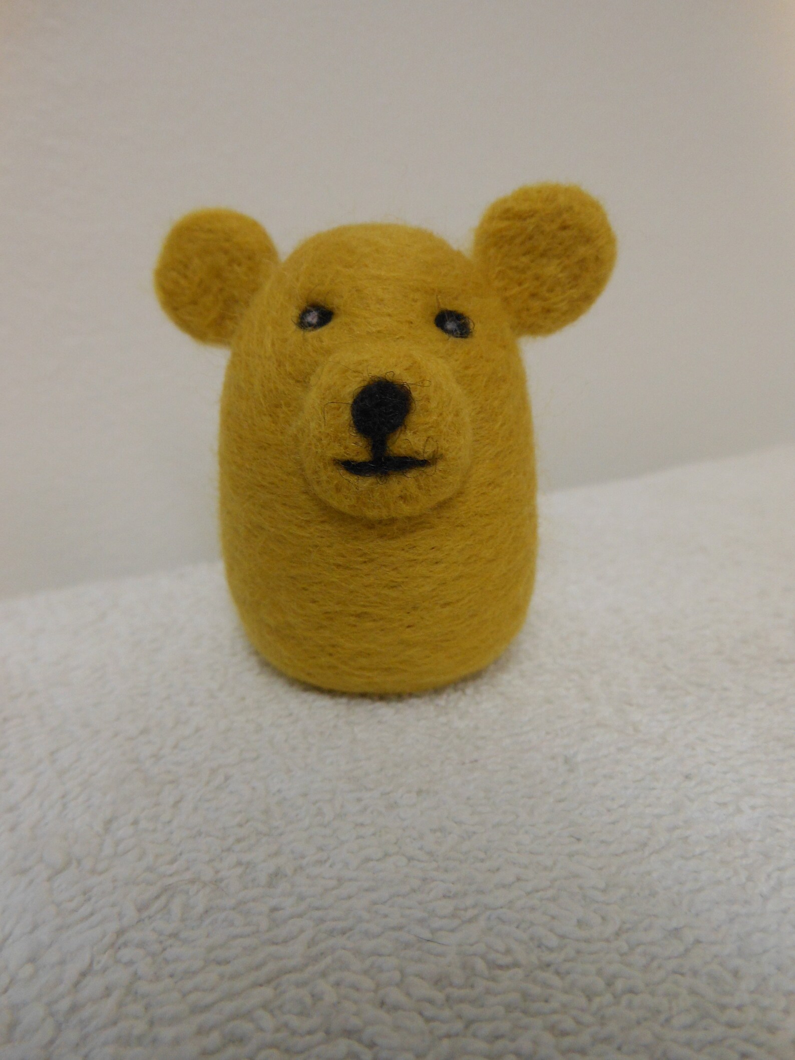 Needle Felted Bear Little Wool Light Honey Colored Bear - Etsy