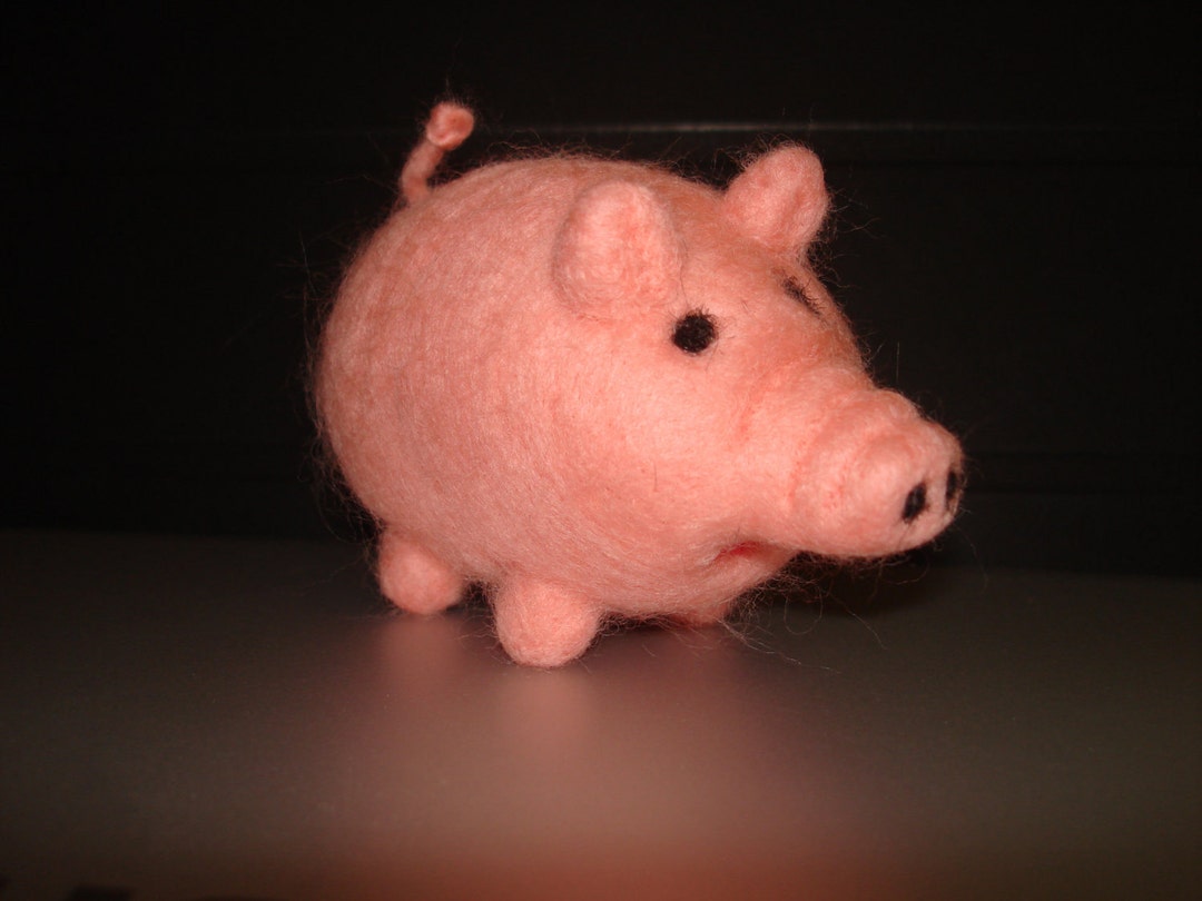 Needle Felted Piggy Pig - Etsy