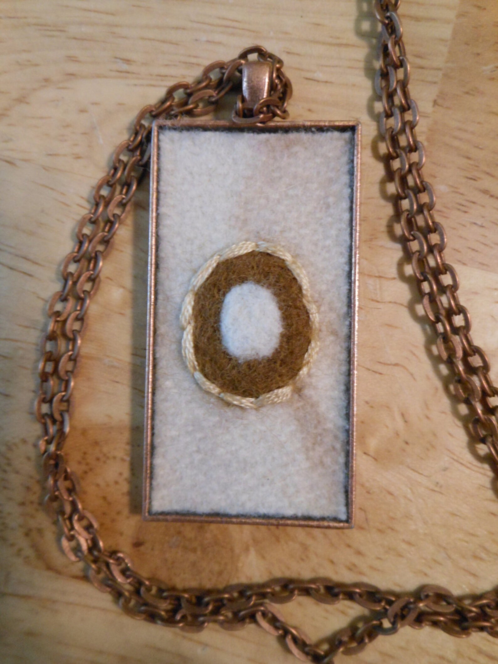 Dyed Wool Needle Felted Pendant Necklace Wool Cabochon - Etsy