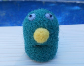 Little Yellow Wool Needle Felted Friendly Monster - Etsy