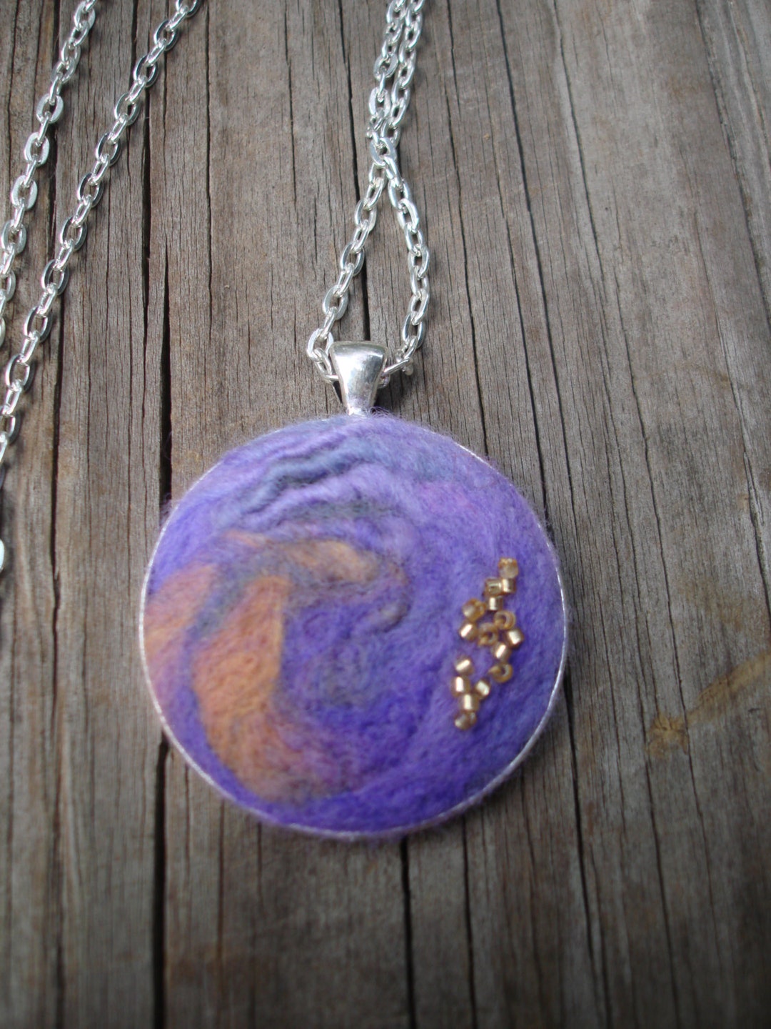 Needle Felted Necklace Pendant - Etsy