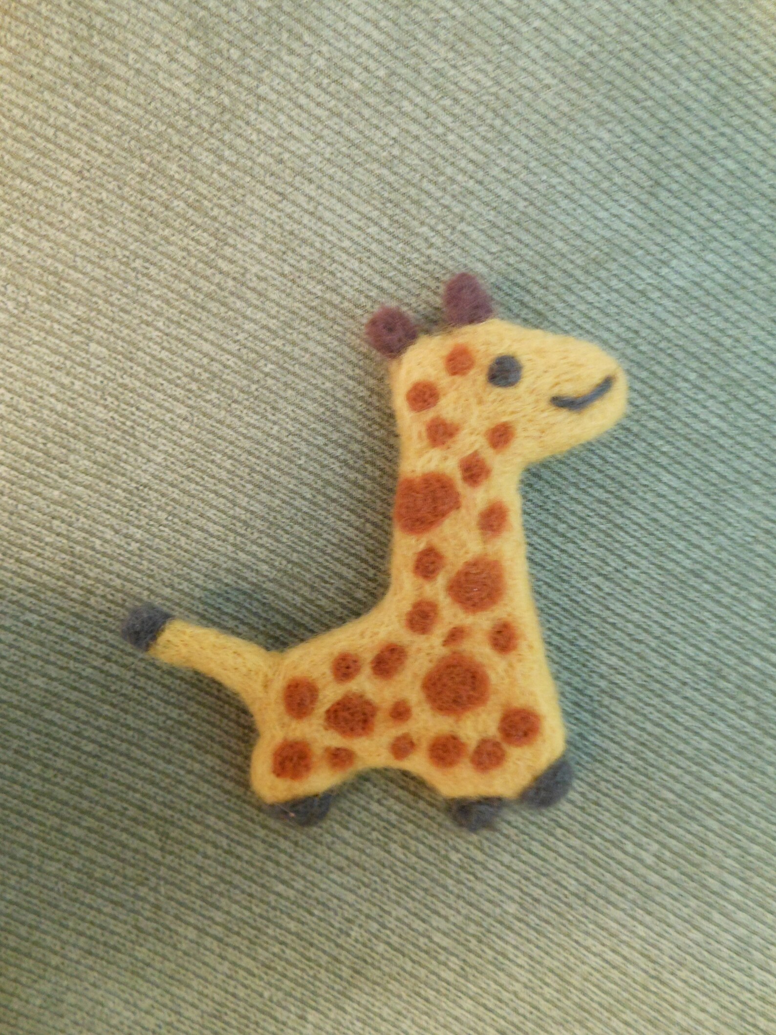 Needle Felted Giraffe Pin Brooch Merino Wool Baby Giraffe - Etsy