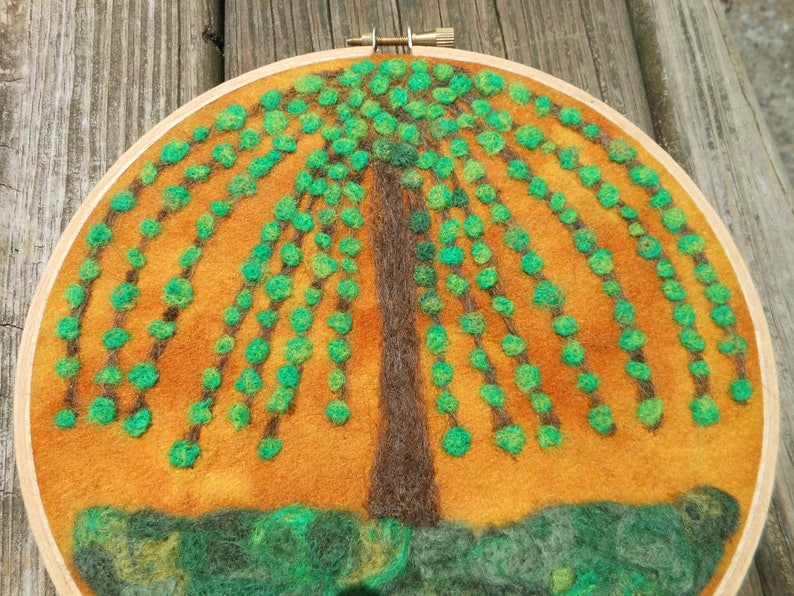 Needle Felted Picture Landscape Wall Hanging Fern Tree - Etsy