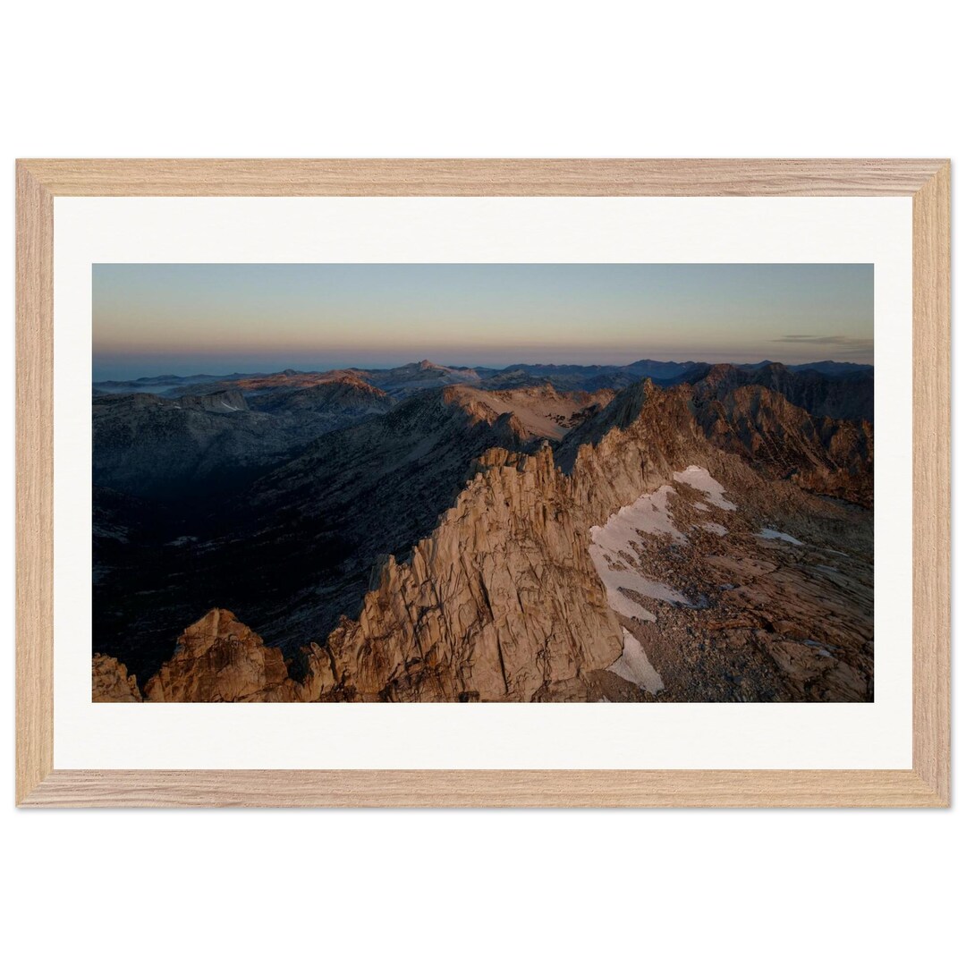 Dawn Over Sawtooth Ridge Poster - Framed California Landscape Art ...