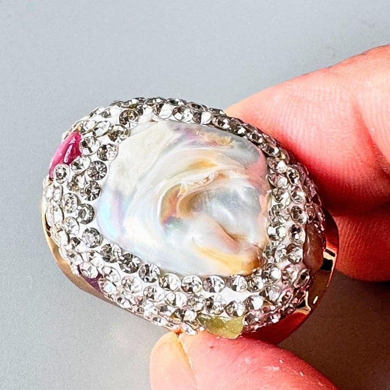 Big Pearl Ring - Etsy