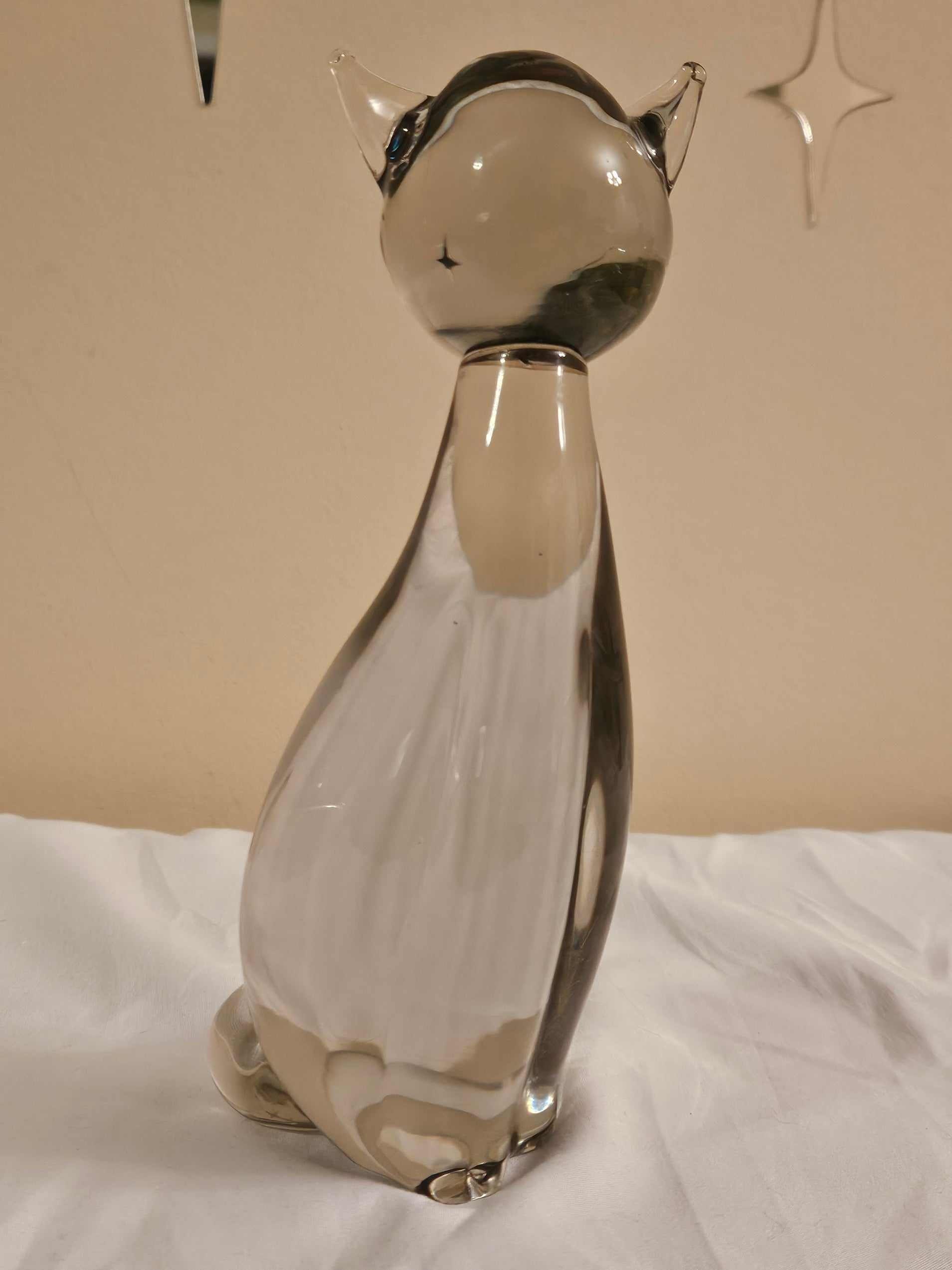 Shaded Glass Cat Livio Seguso - Signed - Vintage - Etsy