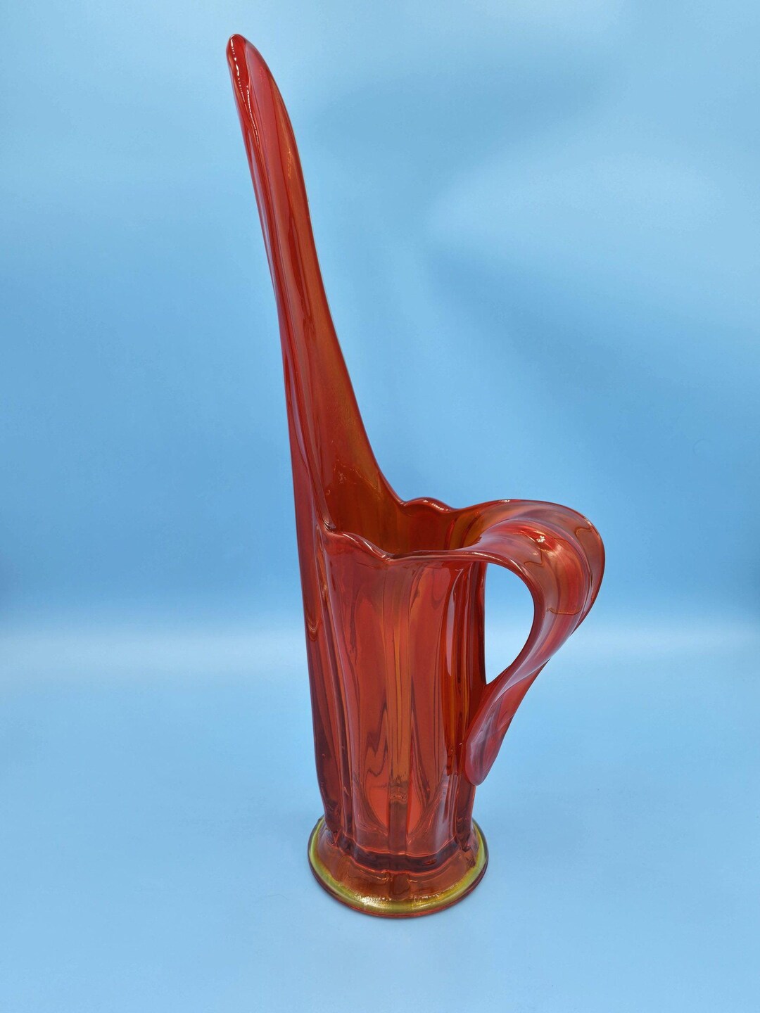 L.E. Smith MCM Swung Pitcher - Dragon Tooth Style - Vintage - Etsy