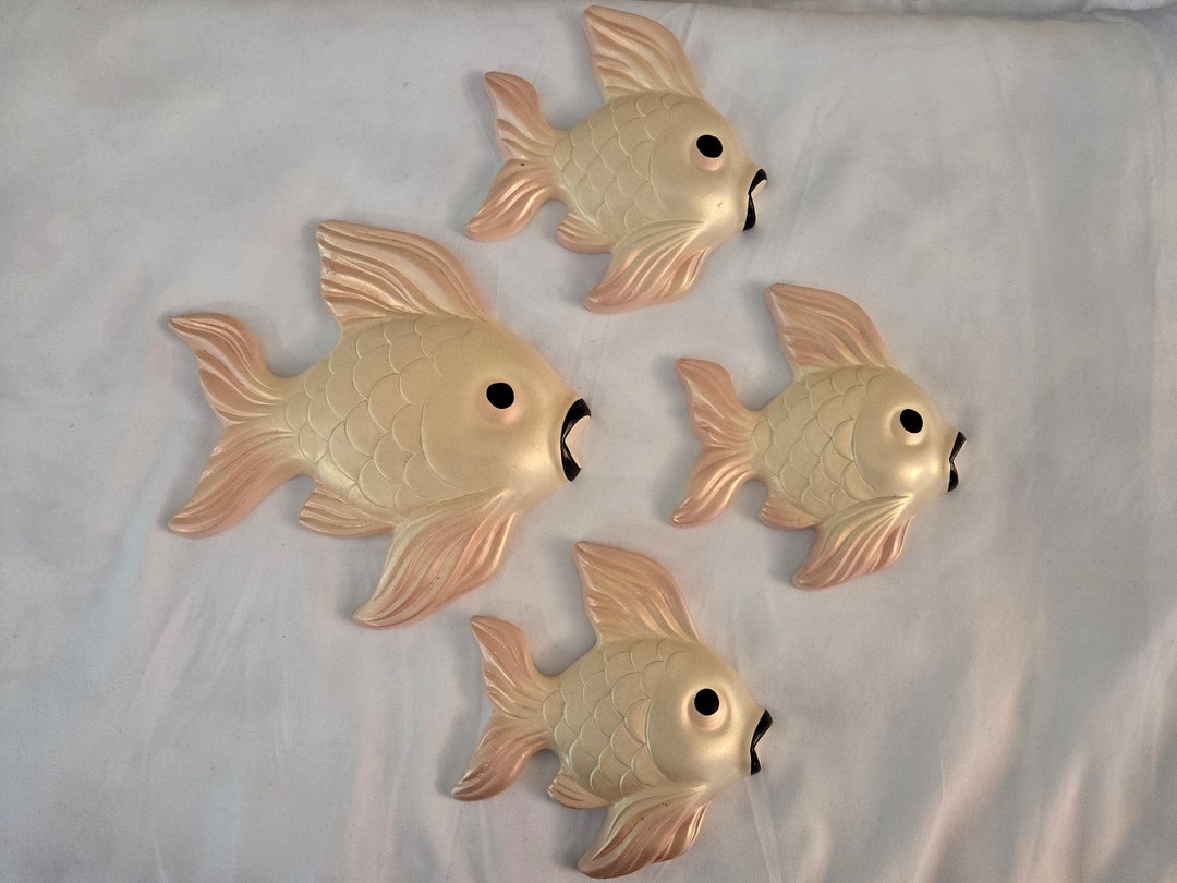 1960s Miller Studios retro Fish Wall Art Set Bathroom Decor - Etsy
