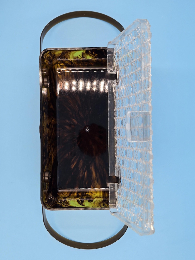 Merle Norman Tortoiseshell Lucite Makeup Case W/handles 1970s Vintage ...