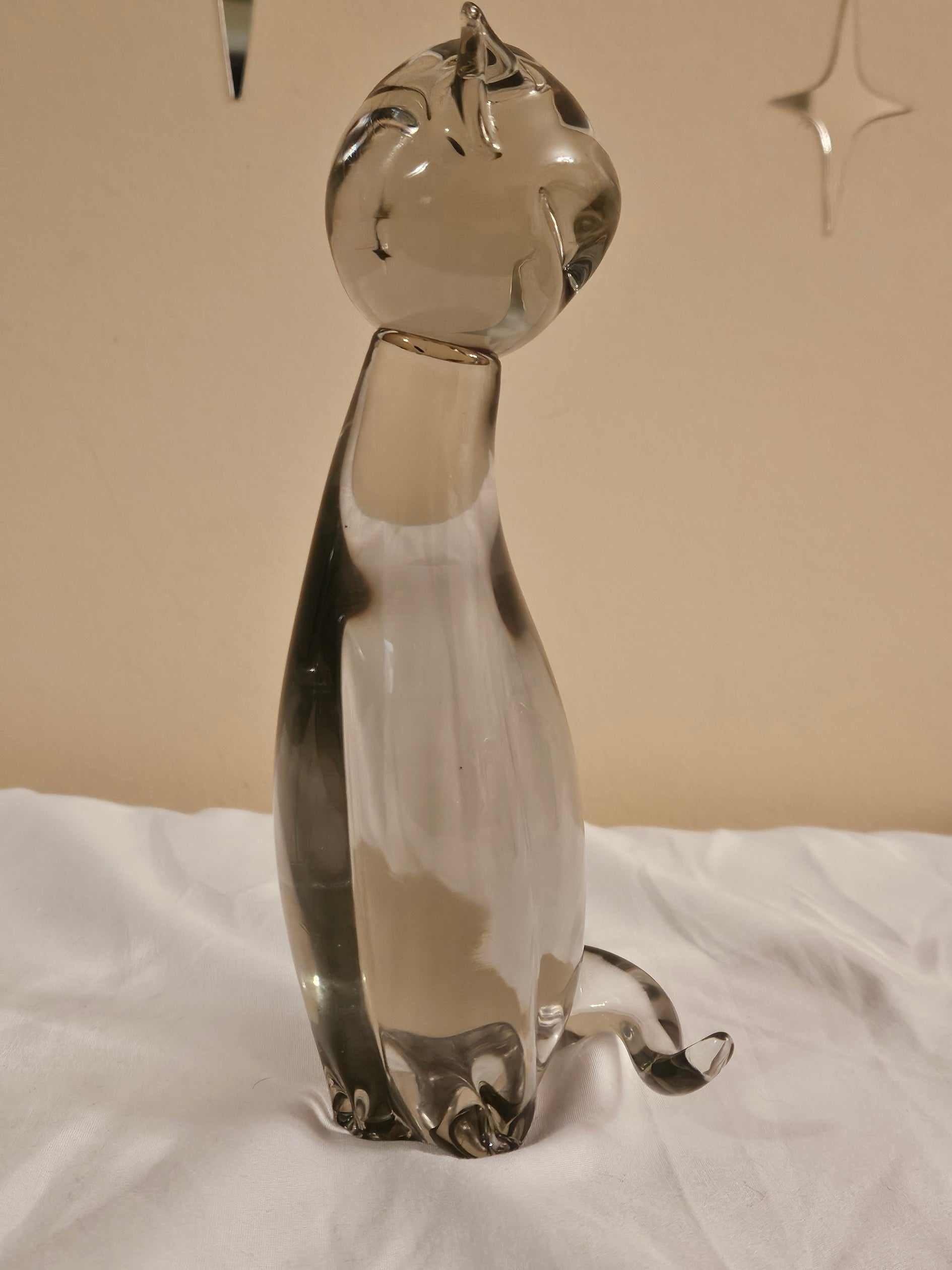 Shaded Glass Cat Livio Seguso - Signed - Vintage - Etsy