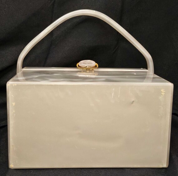 Stylecraft Miami Lucite Mother of Pearl Box Handbag -… - Gem