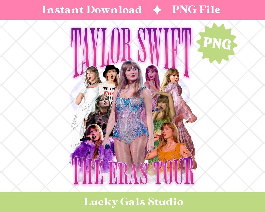 The Eras Tour PNG, Taylor Swift PNG, Taylor Swift Sublimation Designs ...