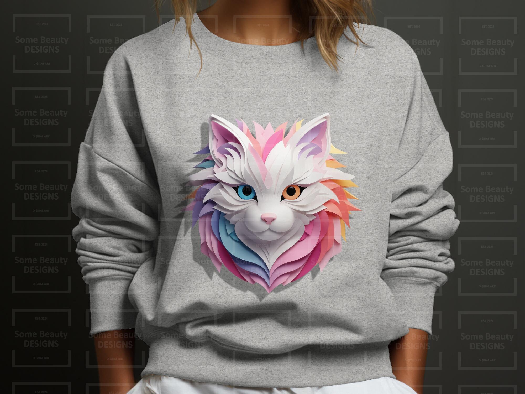 Cat Design PNG, Instant Download, T-shirt Design, Pillow Design, Tote ...