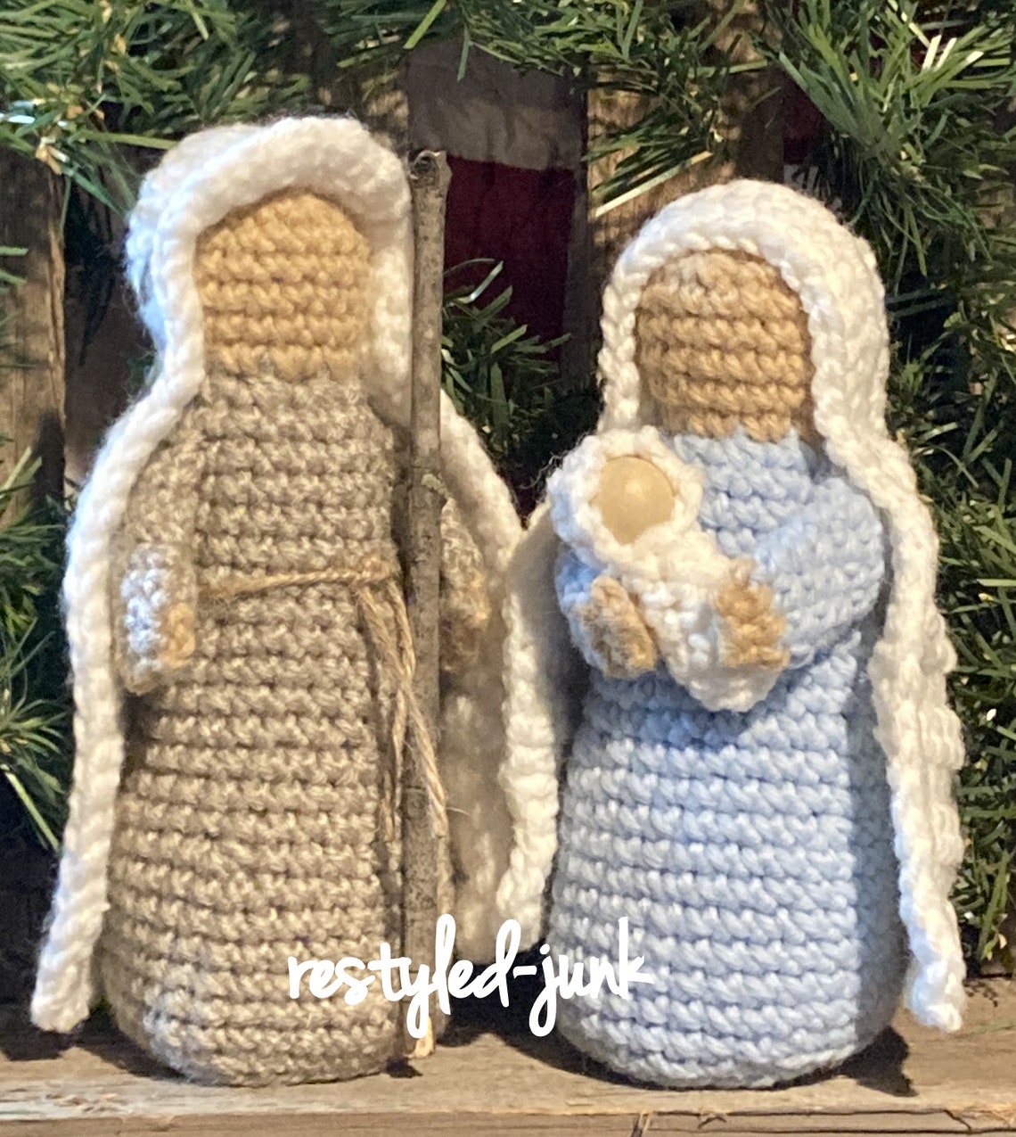 Crochet Nativity-mary, Joseph and Baby Jesus, Instant Download PDF ...