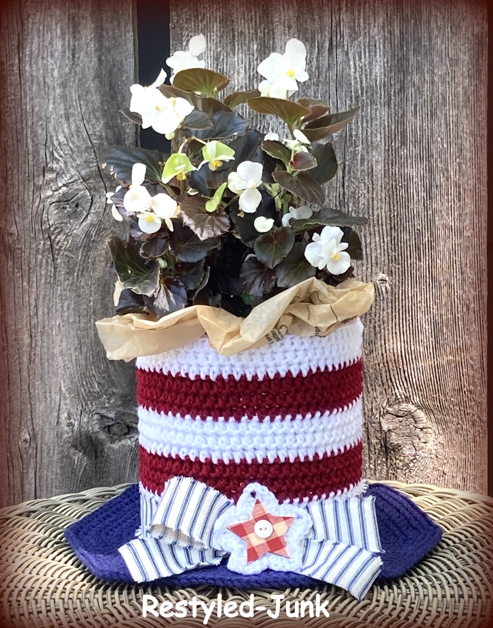 Crochet Uncle Sam Hat and Firecracker Centerpiece Pattern, Instant ...