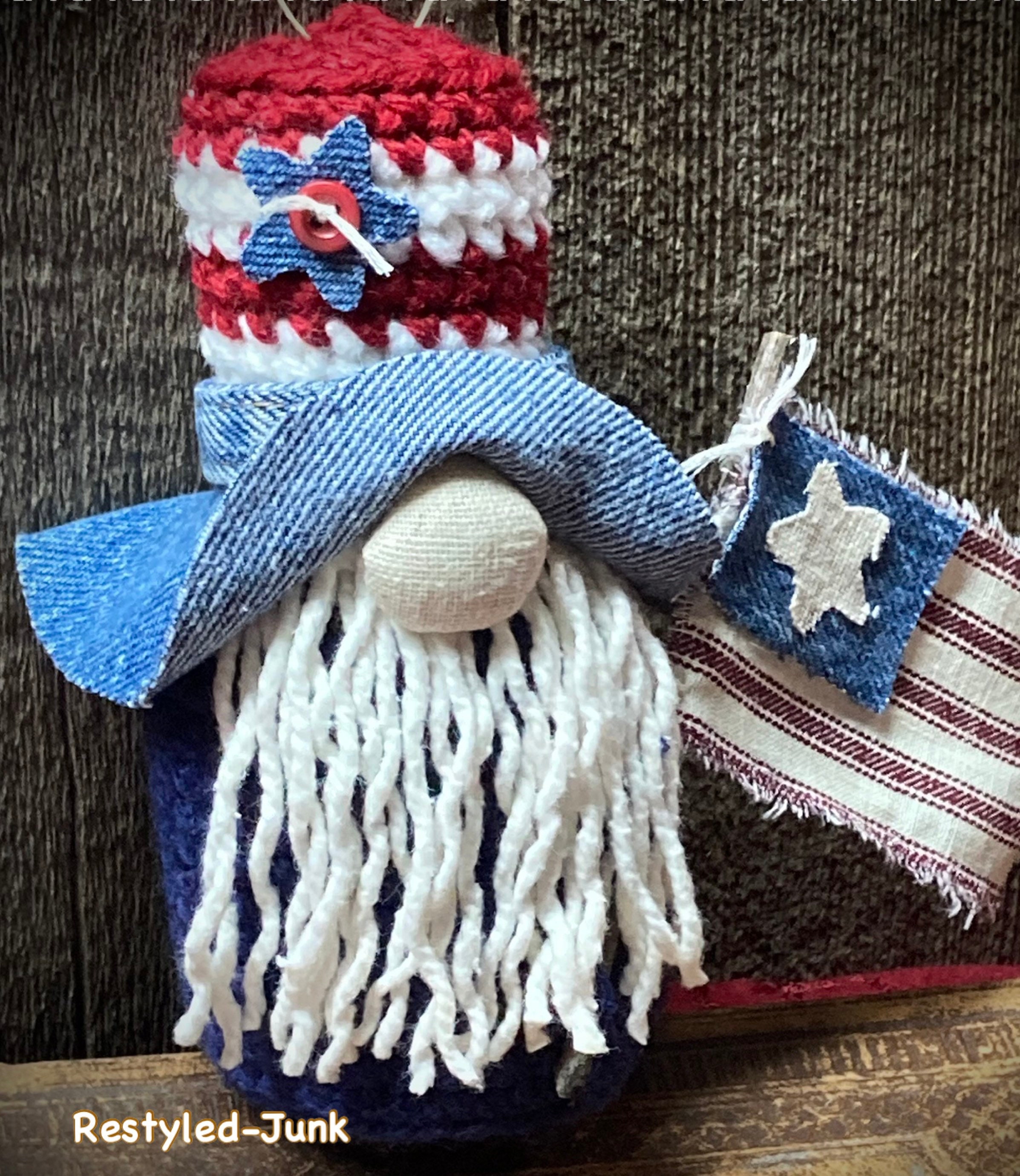 Crochet Uncle Sam Gnome Ornament, Pattern, Instant Download PDF ...