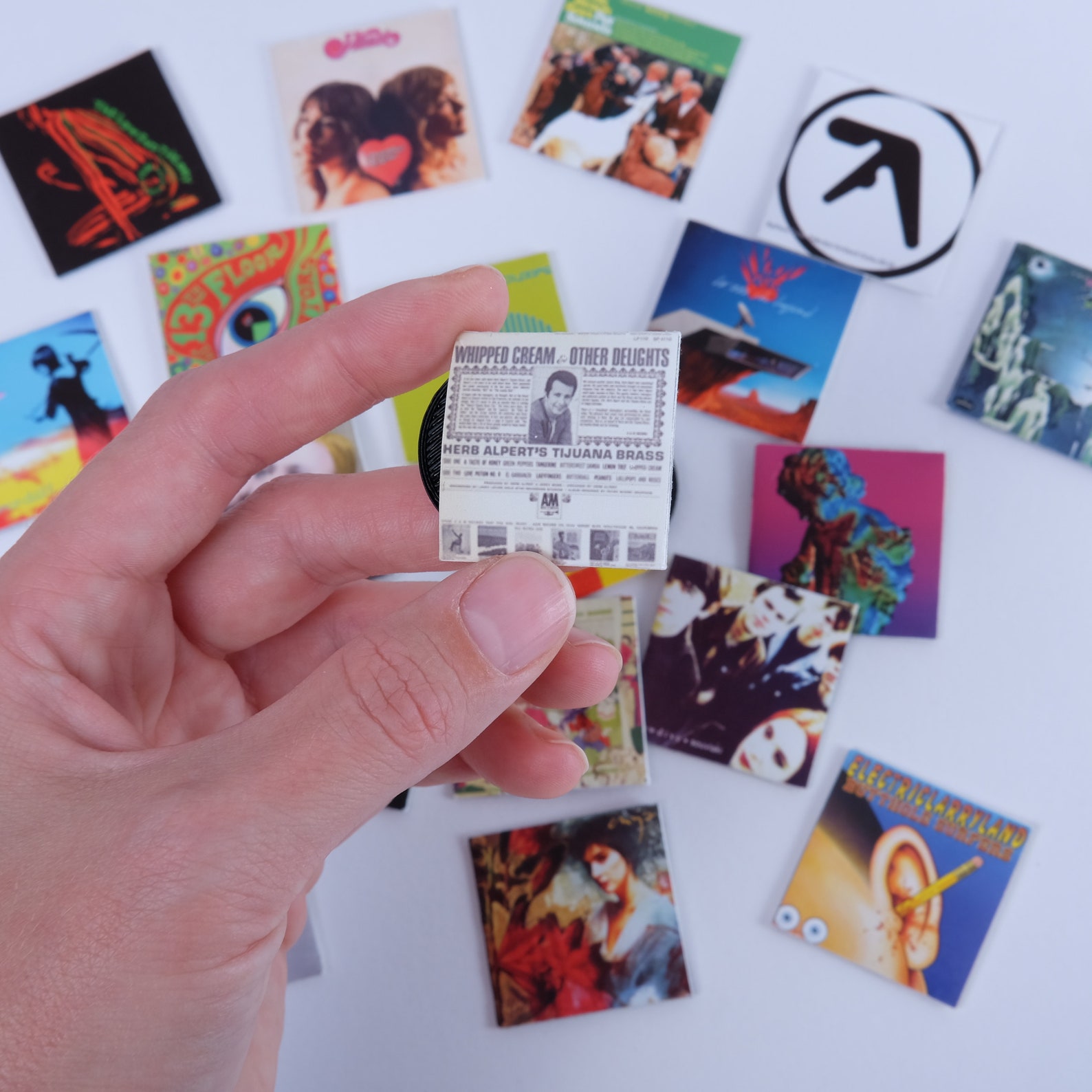 6 Custom Miniature Vinyl Records 1 inch 6 Albums with 3D | Etsy