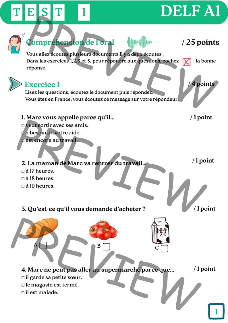 DELF A1 – Full Mock Exam 1 | Listening, Reading, Writing, Speaking ...