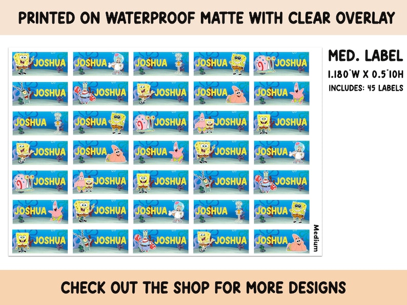 Sponge Sticker Waterproof Clear Overlay School Supplies Back to School ...