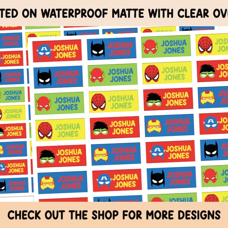 Spiderman Name Tags - Etsy