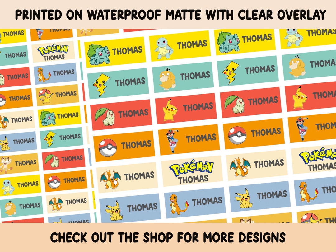 School Label Sticker Waterproof Clear Overlay School Supplies Back to ...