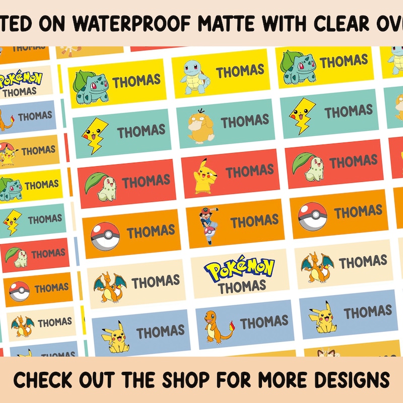 Custom Pokemons Stickers - Etsy