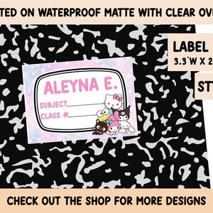 Jumbo School Label Sticker Waterproof Clear Overlay School Supplies ...