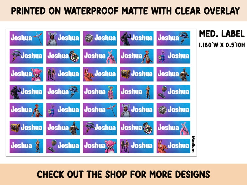 School Labels Waterproof Clear Overlay School Supplies Back to School ...