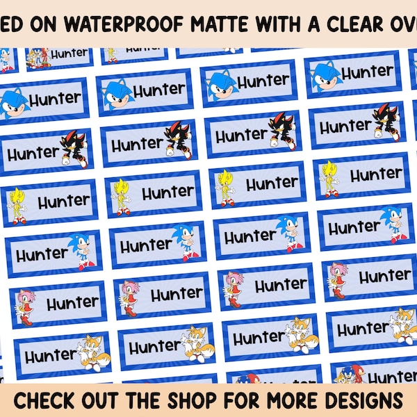 Sonic Name Tag - Etsy
