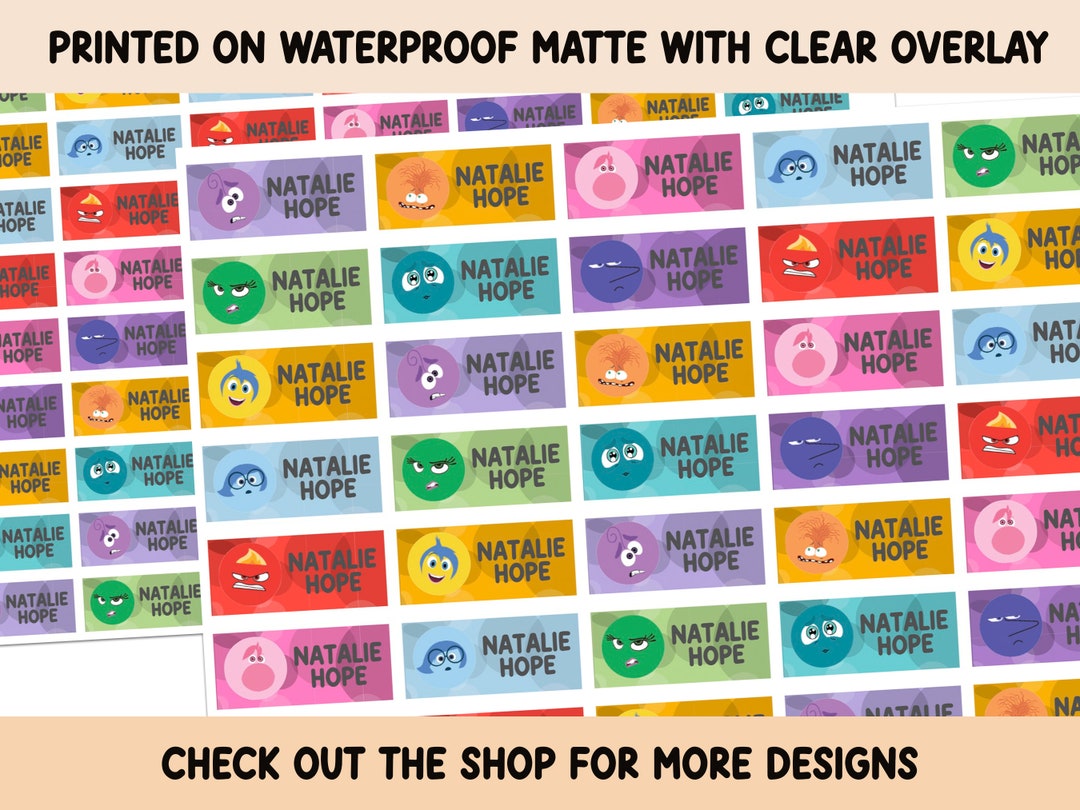 Emotions Feelings Inside Out Waterproof Clear Overlay School Supplies ...