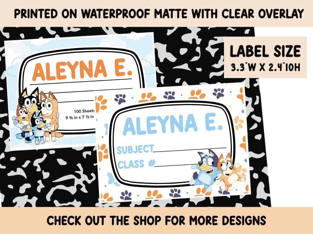 Jumbo School Label Sticker Waterproof Clear Overlay School Supplies ...