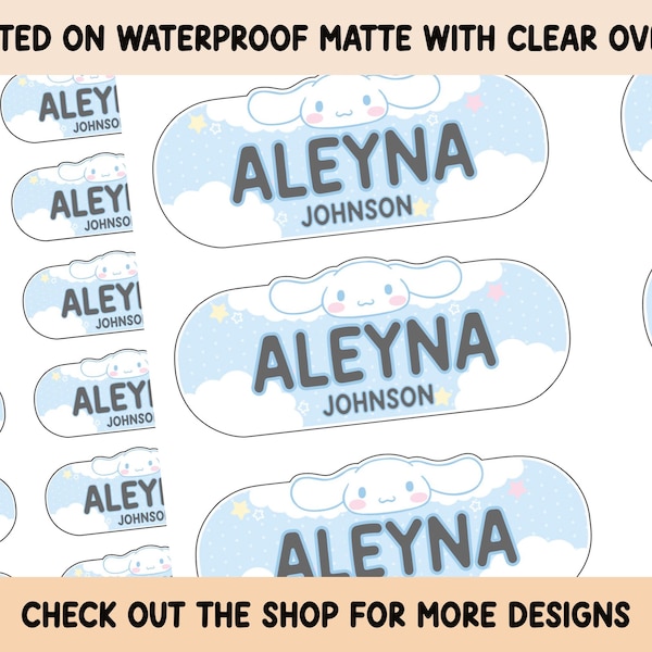 Cinamonroll Name Labels - Etsy