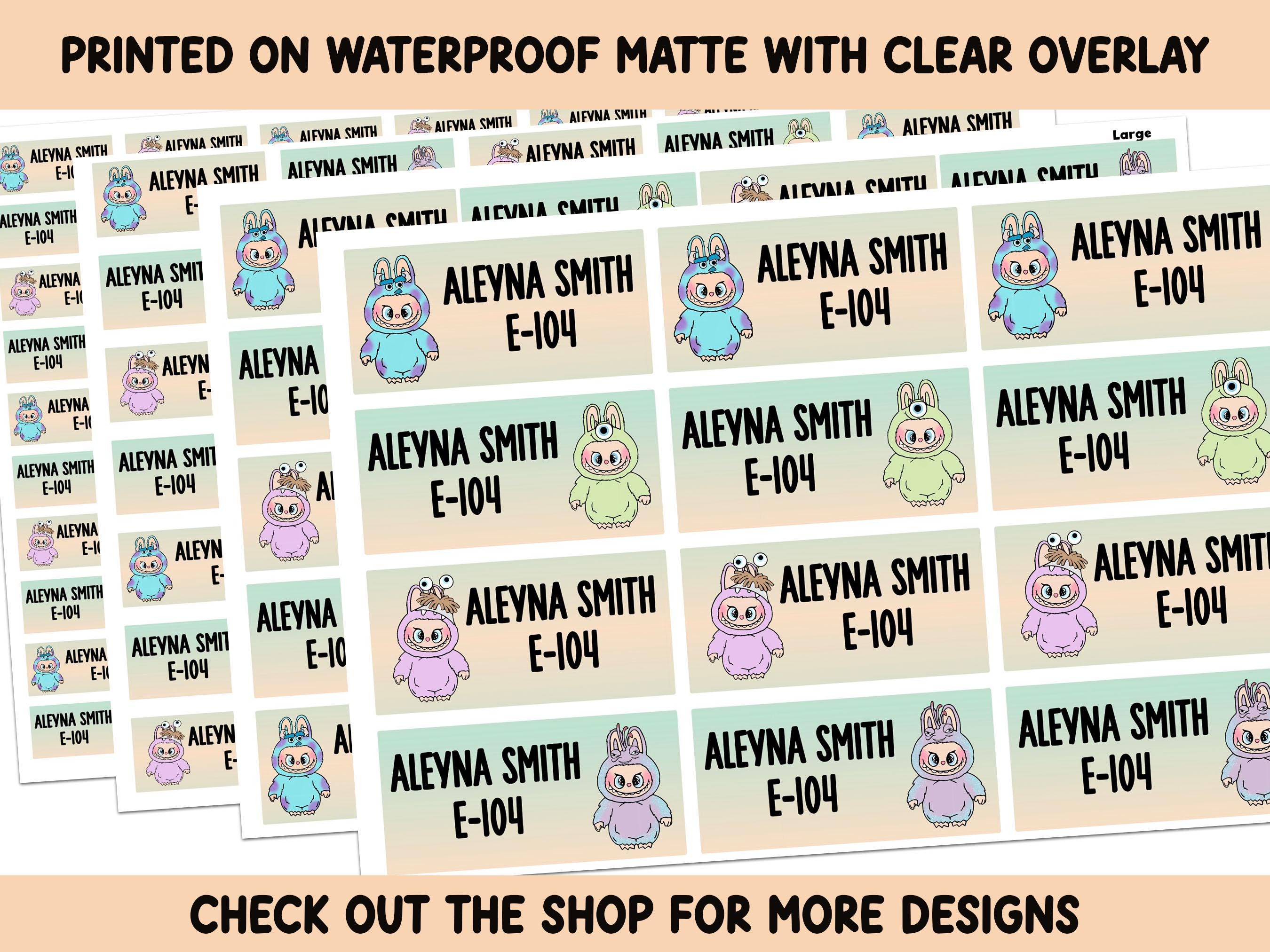 School Label Sticker Waterproof Clear Overlay Supplies Back to School ...