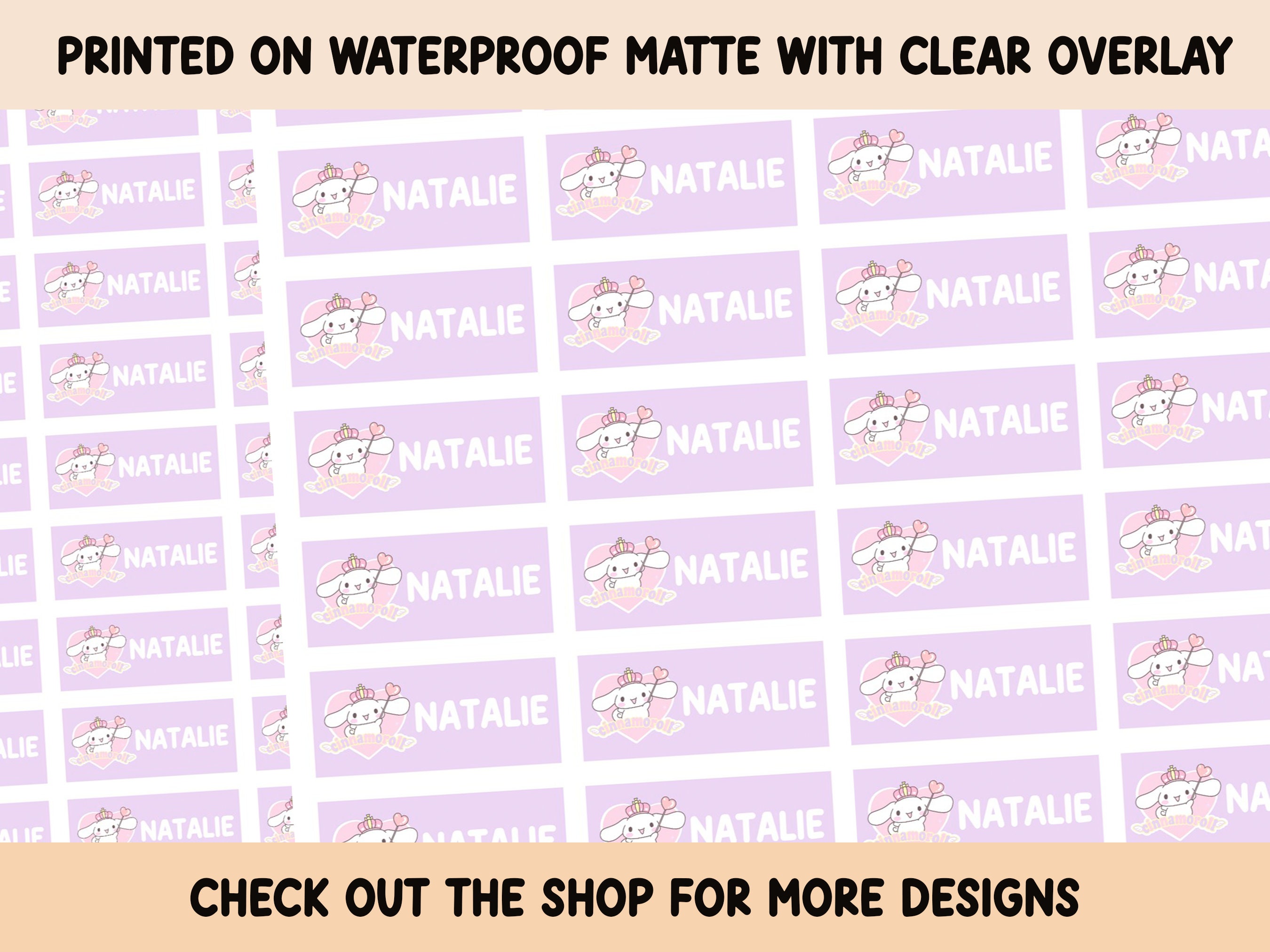 Kawaii Sticker Waterproof Clear Overlay School Supplies Back to School ...