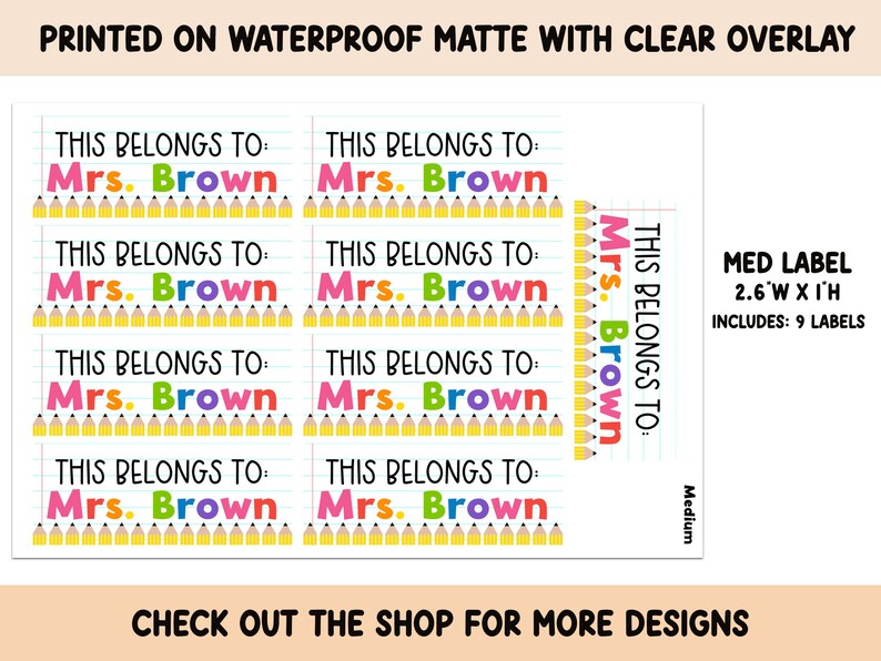 Pencil Clipart Teacher Labels Teacher Supplies Labels Teacher Gifts ...