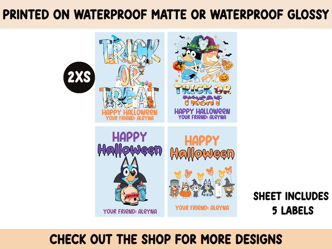 Set of 5 Halloween Labels Applesauce Gogo Squeeze Fruit Pouch Labels ...