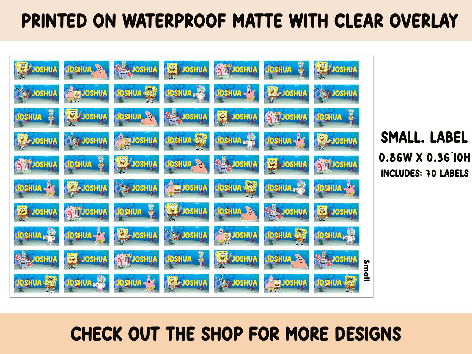 Sponge Sticker Waterproof Clear Overlay School Supplies Back to School ...