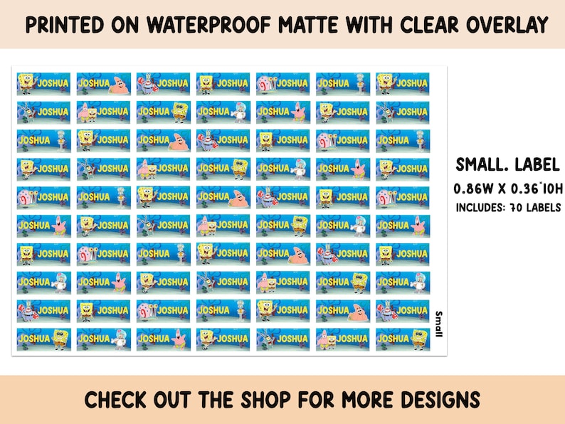 Sponge Sticker Waterproof Clear Overlay School Supplies Back to School ...