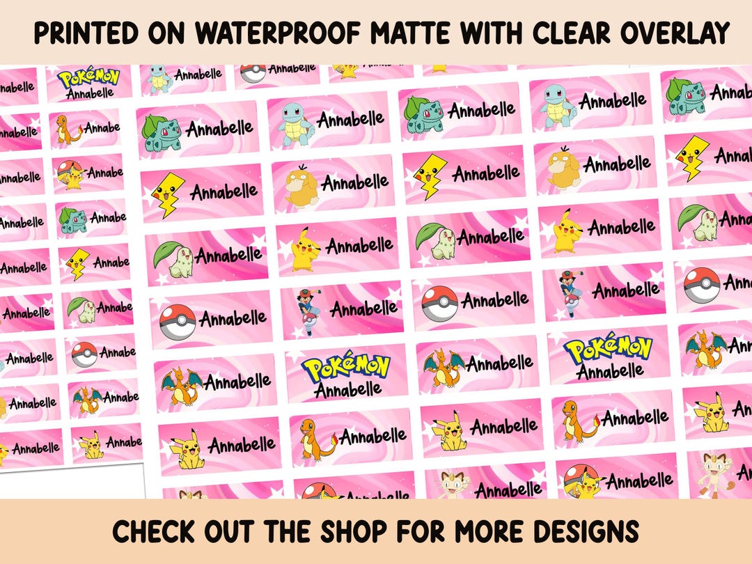 School Label Sticker Waterproof Clear Overlay School Supplies Back to ...