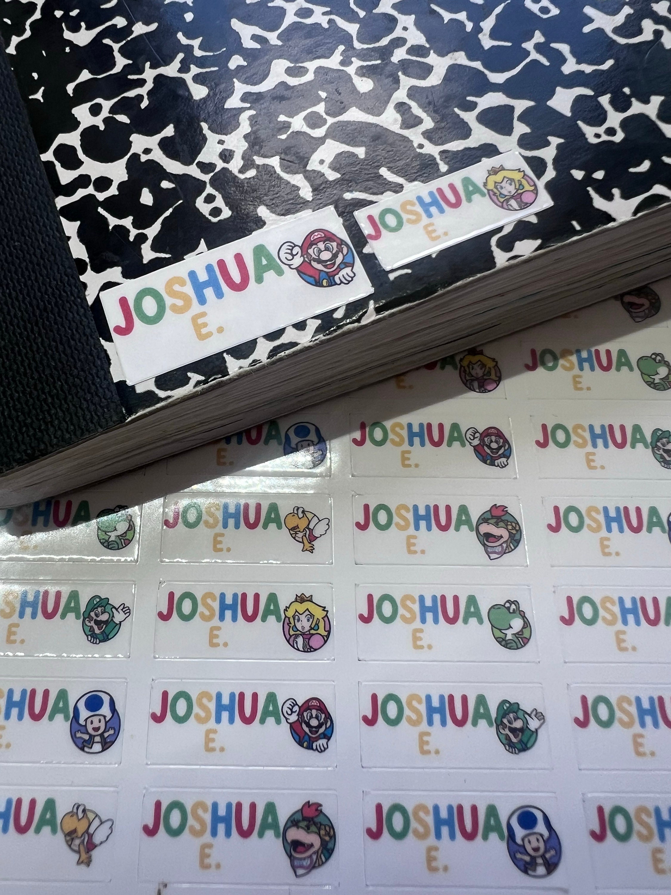 Gamer Stickers Waterproof Clear Overlay School Supplies, Super Mario ...