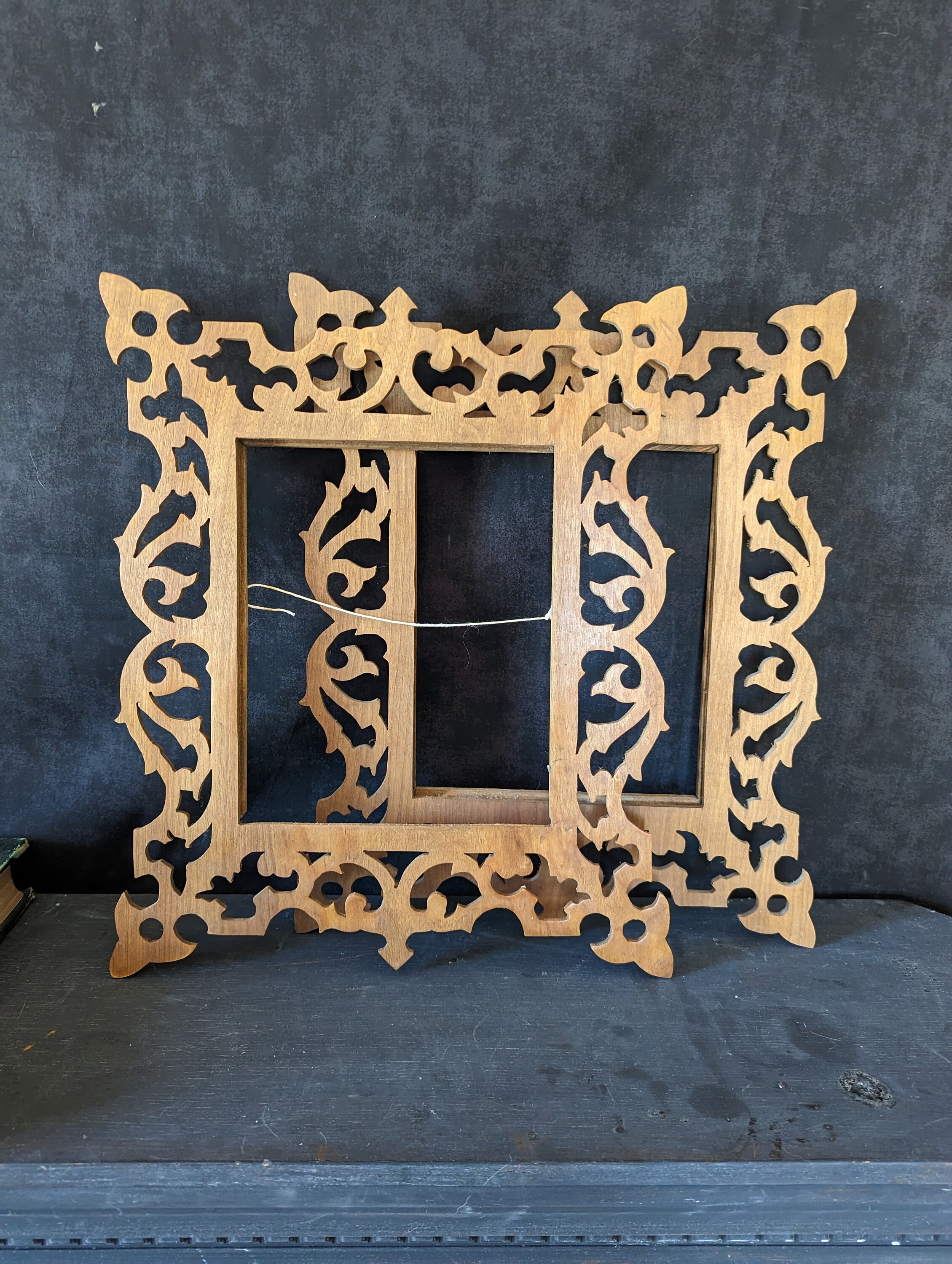 PAIR FRETWORK FRAMES Wood Folk Art Scroll Cutwork Picture - Etsy